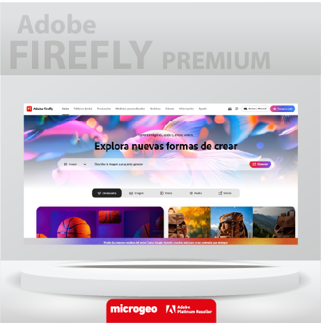 Adobe Firefly Premium /for Teams / Suscripción Anual 1 Usuario – Microgeo
