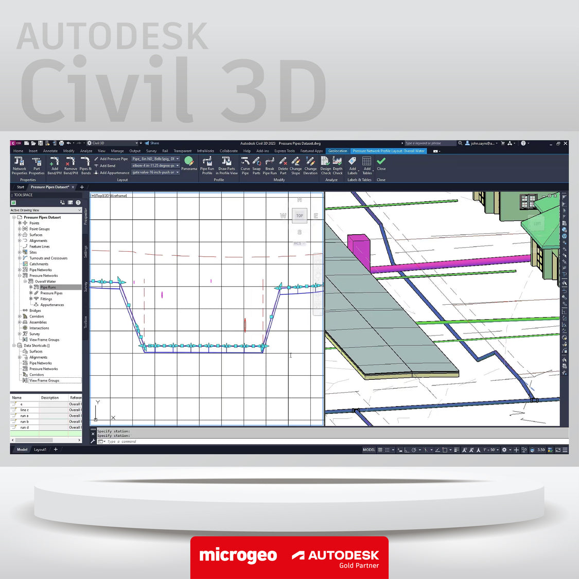 Civil 3D 2026 Commercial New Single-user ELD Annual Subscription – Microgeo