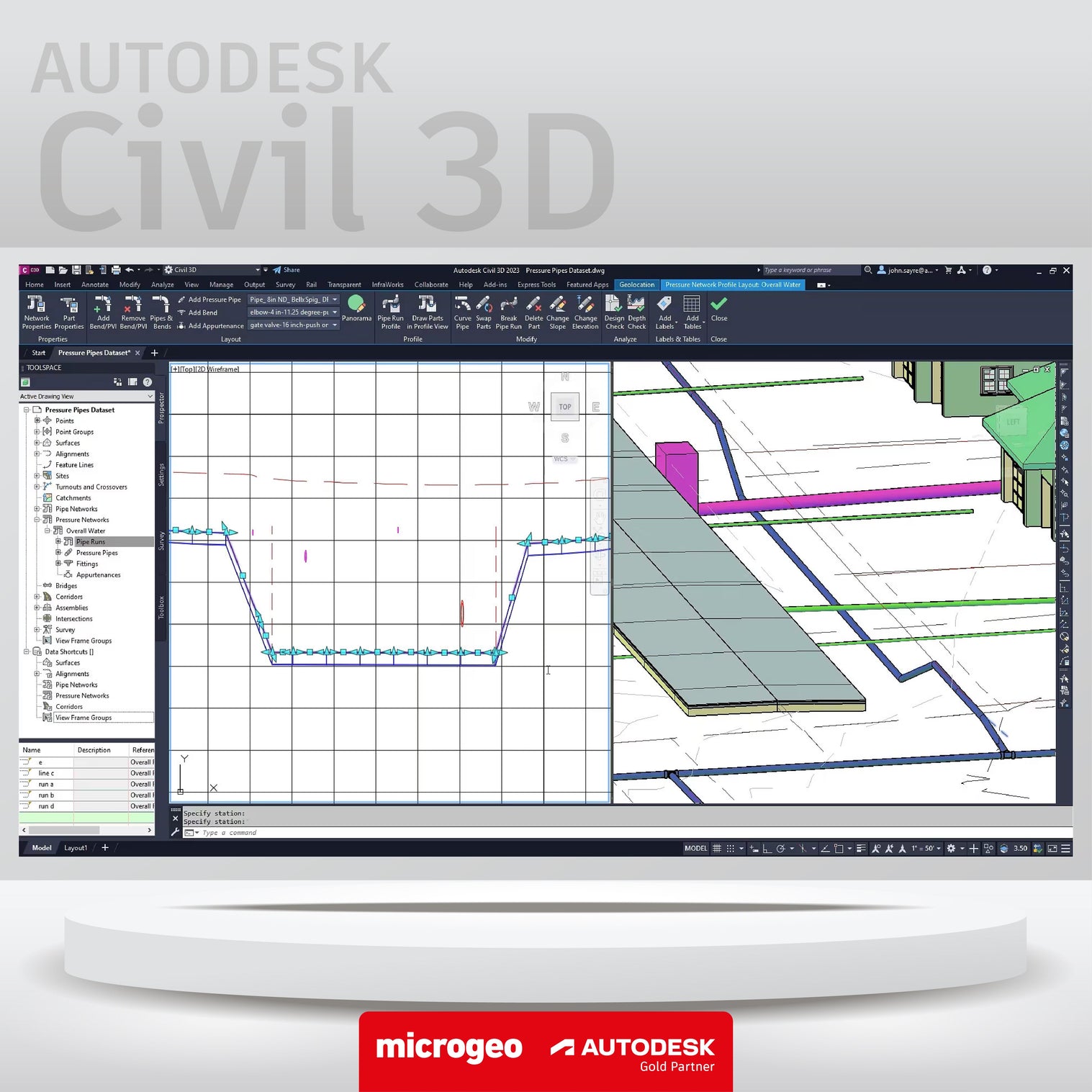 Civil 3D 2026 Commercial New Single-user ELD Annual Subscription – Microgeo
